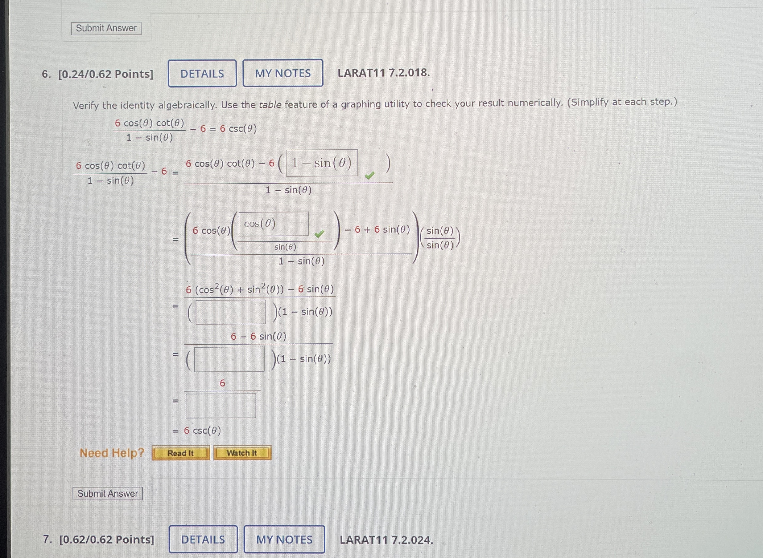 Solved Submit Answer6. [0.24/0.62 | Chegg.com Solved Submit Answer6. [0.24/0.62 | Chegg.com