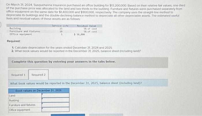 Solved Exercise 11-7 (Algo) Depreciation methods; partial | Chegg.com