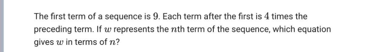 Solved The first term of a sequence is 9 . ﻿Each term after | Chegg.com
