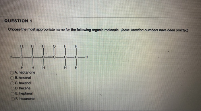 Solved QUESTION 1 Choose the most appropriate name for the | Chegg.com Solved QUESTION 1 Choose the most appropriate name for the | Chegg.com