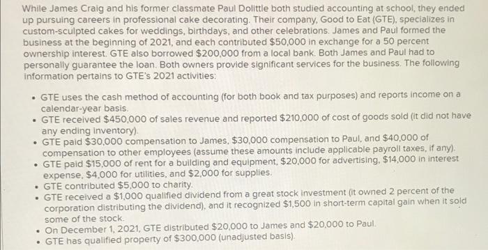 While James Craig and his former classmate Paul | Chegg.com