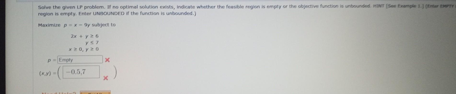 Solved Solve the given LP problem. If no optimal solution | Chegg.com