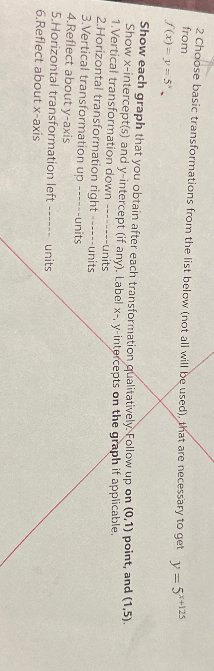 2 ﻿Choose basic transformations from the list below | Chegg.com