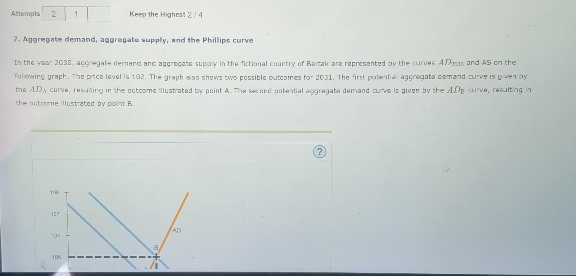 7. Aggregate demand, aggregate supply, and the | Chegg.com