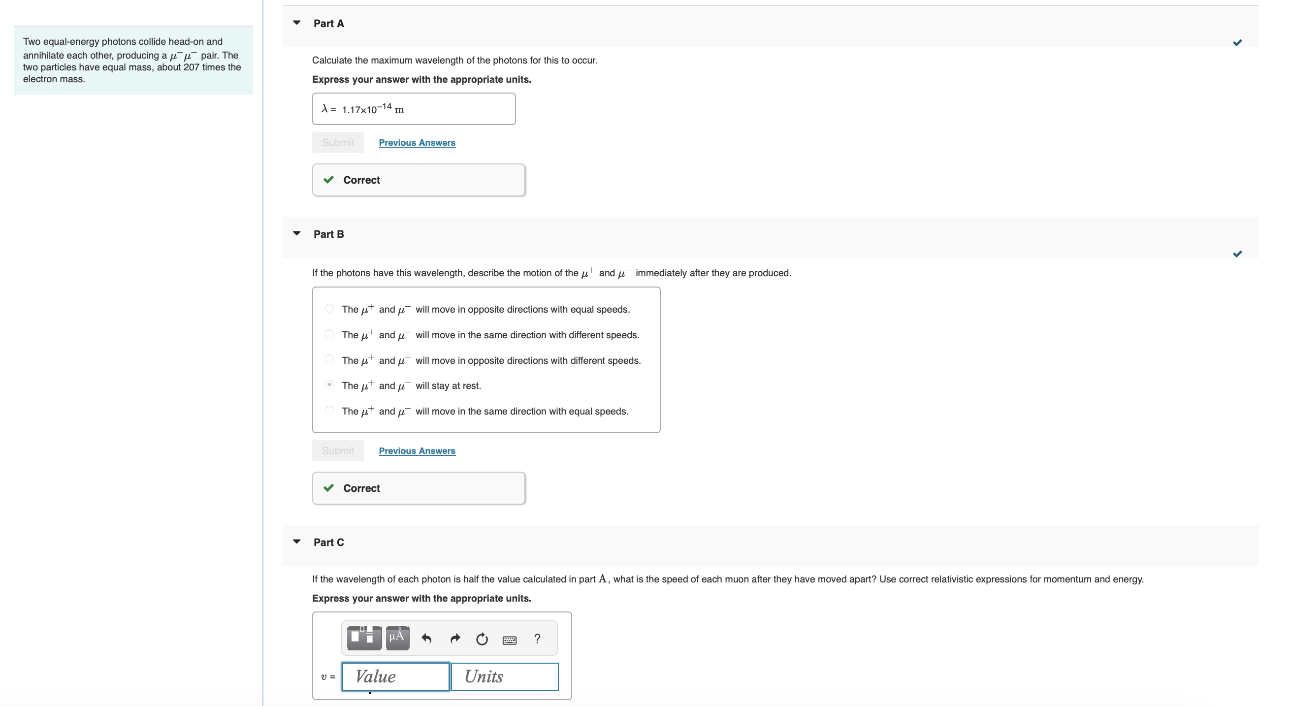 Solved Two equal-energy photons collide head-on | Chegg.com