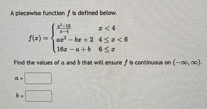 Solved A piecewise function f is defined below. 216 f(x) = | Chegg.com