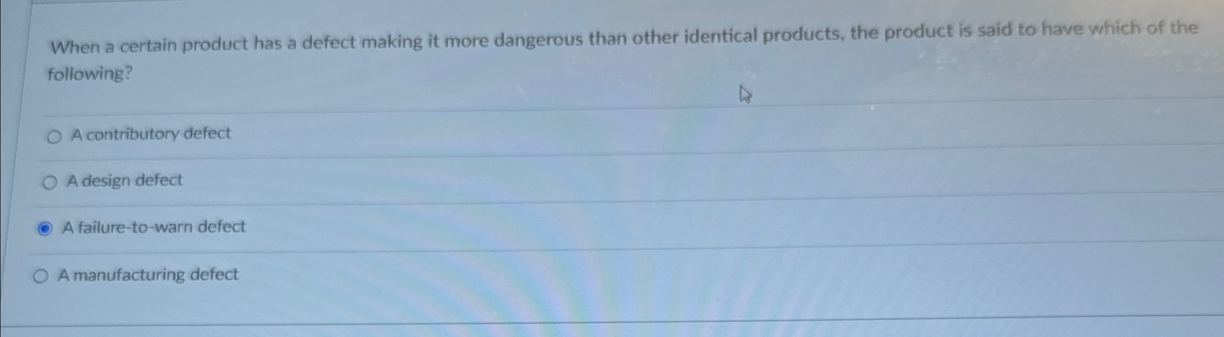 Solved When a certain product has a defect making it more | Chegg.com