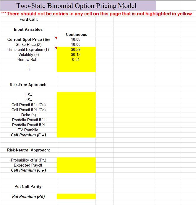 Solved Two-State Binomial Option Pricing Model***There | Chegg.com