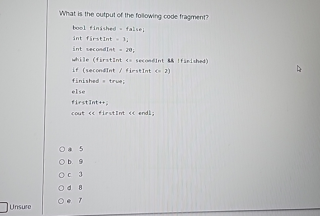 Solved What is the output of the following code | Chegg.com