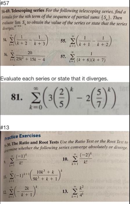 Solved 1 00 9-30. The Ratio and Root Tests Use the Ratio | Chegg.com