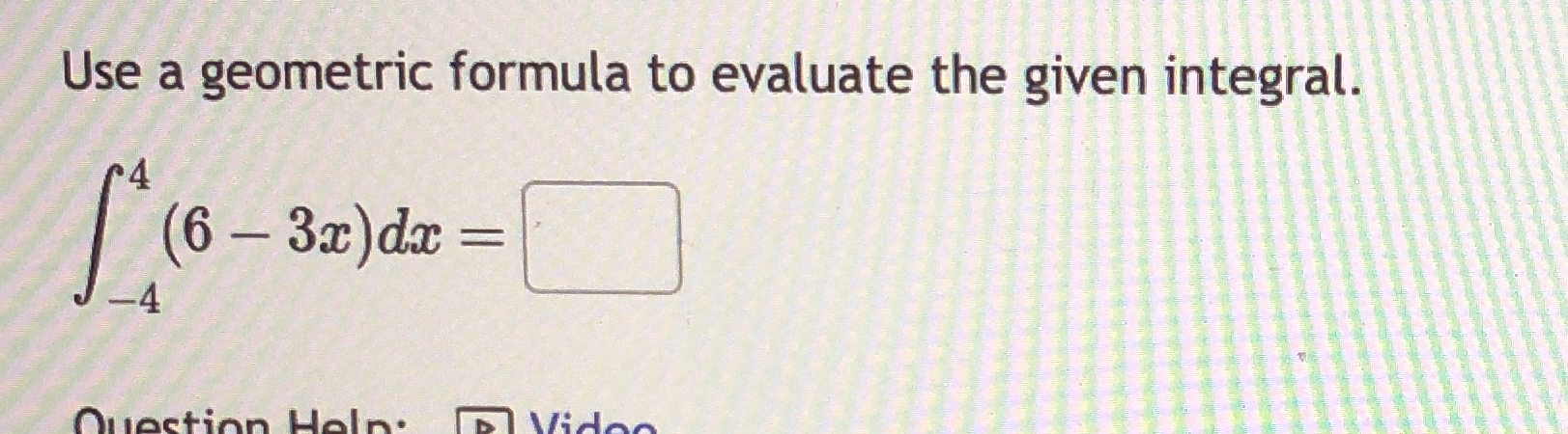 Solved Use a geometric formula to evaluate the given | Chegg.com