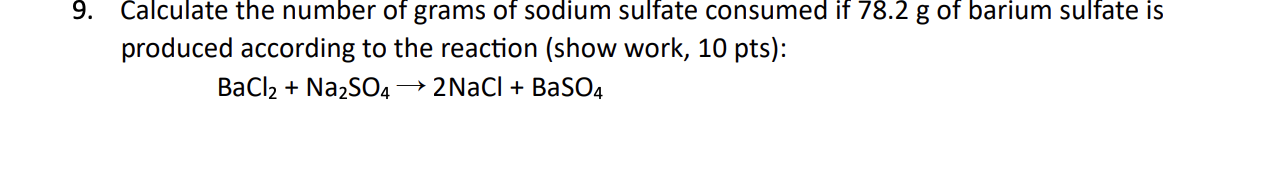 Solved Calculate the number of grams of sodium sulfate | Chegg.com