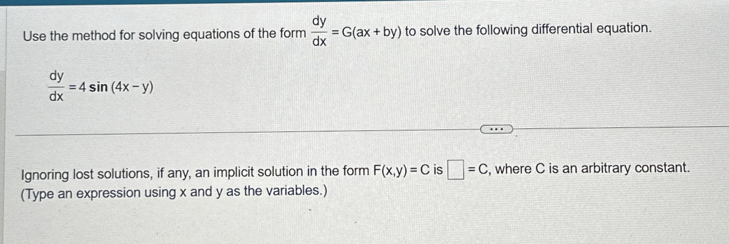Solved Use the method for solving equations of the form | Chegg.com