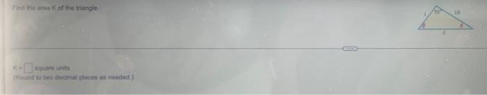 Solved Find the rook of the triangle * -quare units Road to | Chegg.com