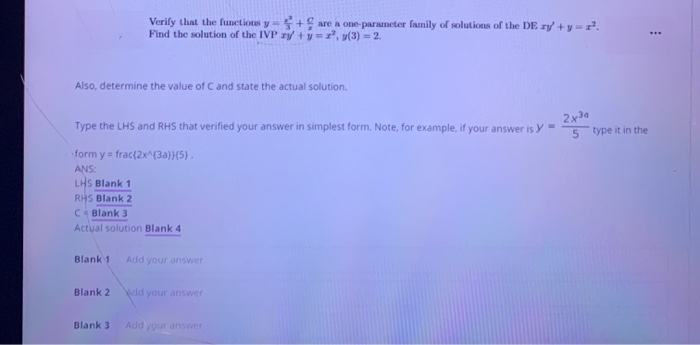 Solved Verify that the functions & + are a one-parameter | Chegg.com