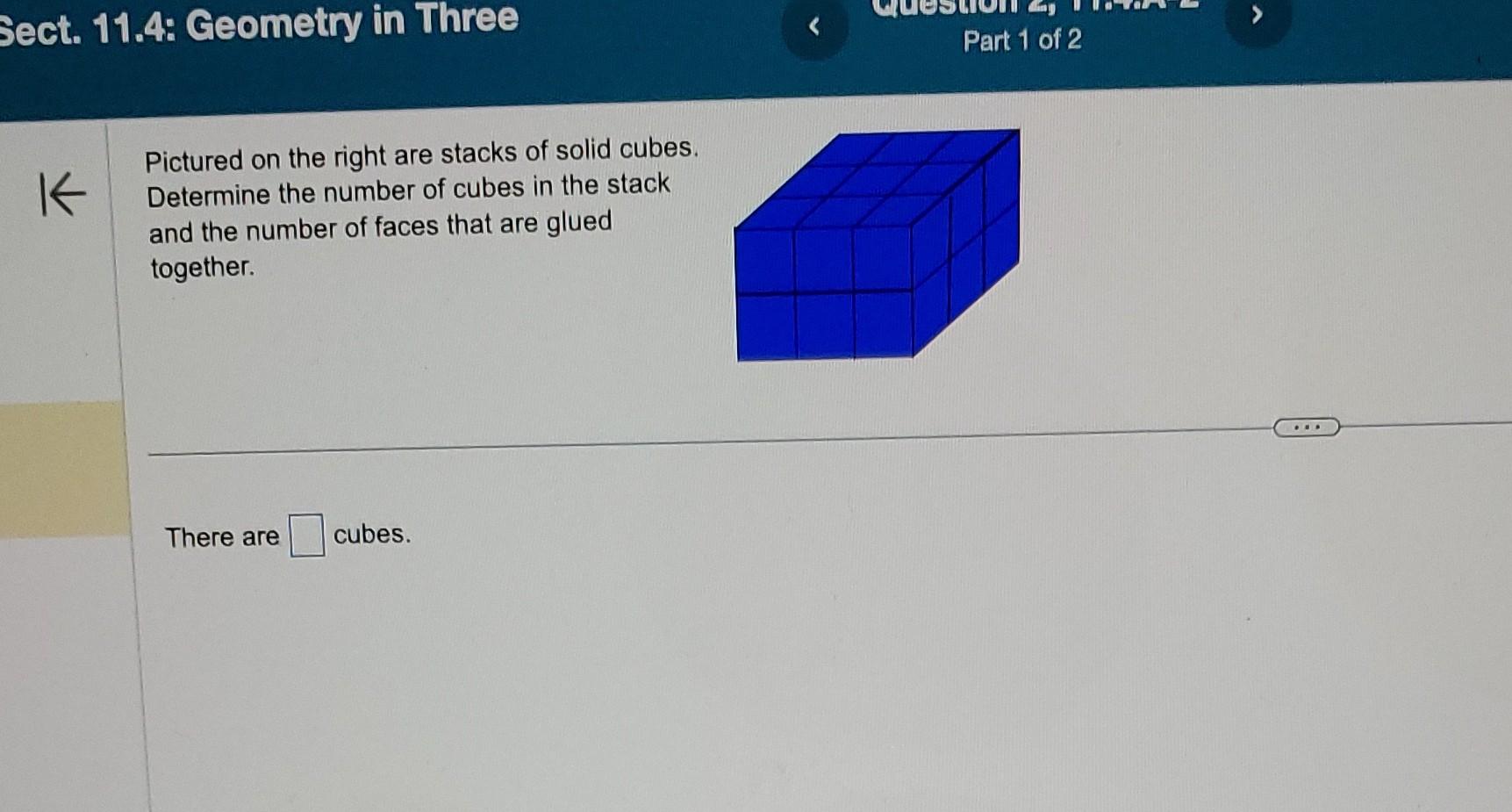 Solved Pictured on the right are stacks of solid cubes | Chegg.com