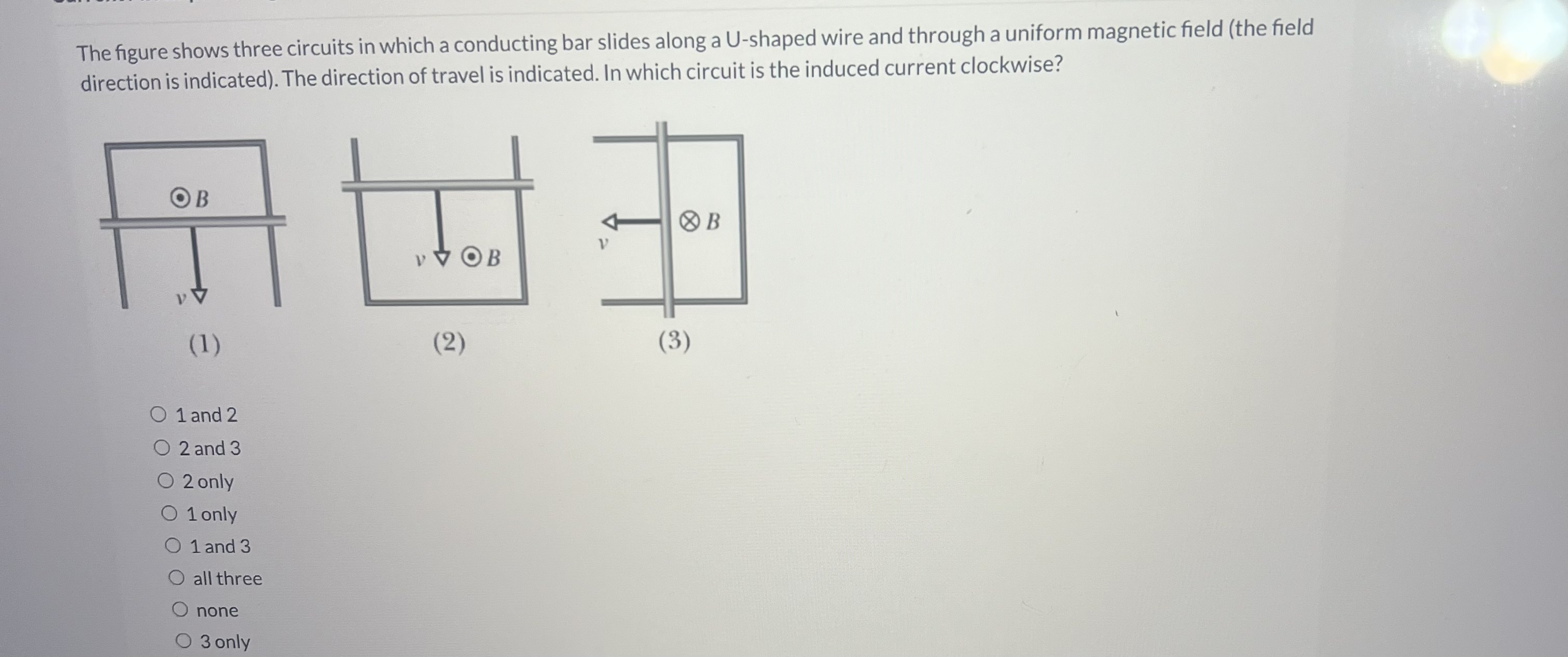 Solved The figure shows three circuits in which a conducting | Chegg.com