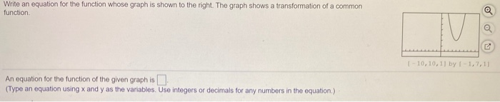 Solved Write an equation for the function whose graph is | Chegg.com
