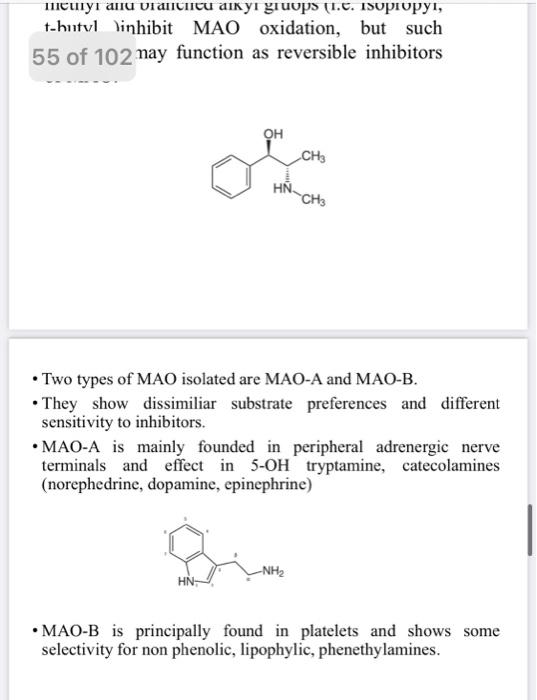 Solved Monoamine oxidase (MAO) and diamine oxidase (DAO) | Chegg.com