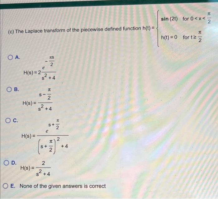 Solved Use the definition to the Laplace transform to find | Chegg.com