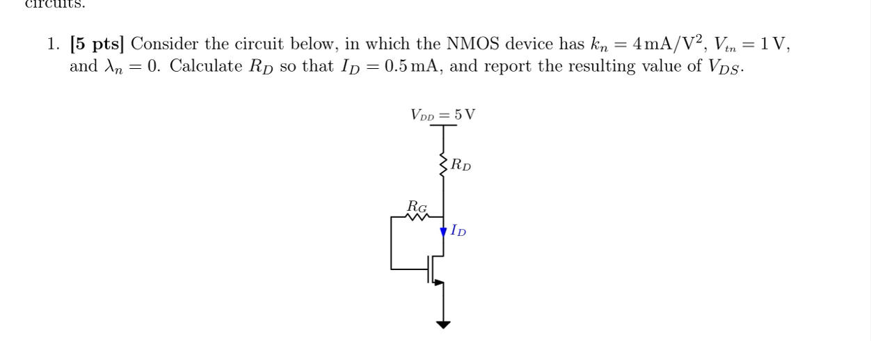 Solved [5 ﻿pts] ﻿Consider the circuit below, in which the | Chegg.com