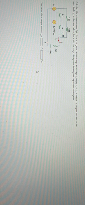 Solved Caiculate the output current / ﻿in the circuit given | Chegg.com