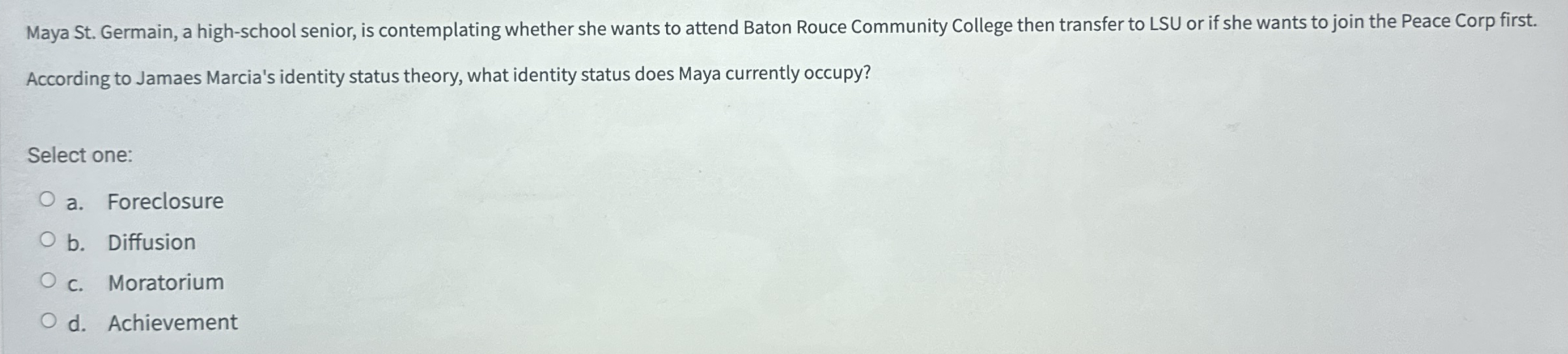 Solved Maya St. ﻿Germain, a high-school senior, is | Chegg.com