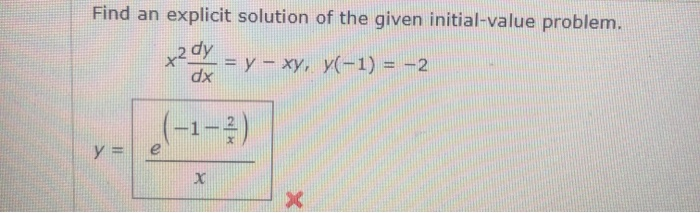 Solved Solve the given differential equation by separation | Chegg.com