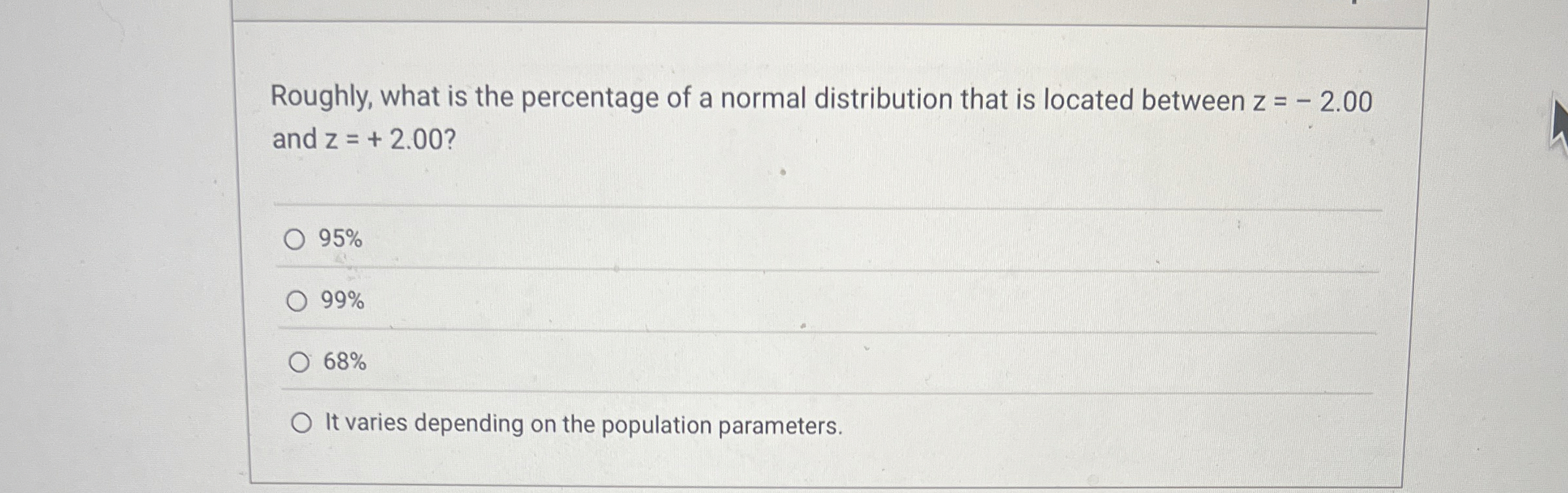 Roughly, what is the percentage of a normal | Chegg.com