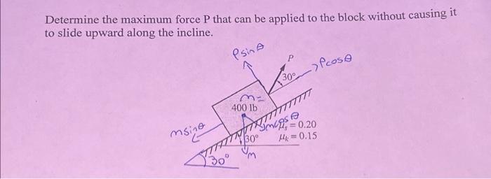 Solved Determine The Maximum Force P That Can Be Applied To