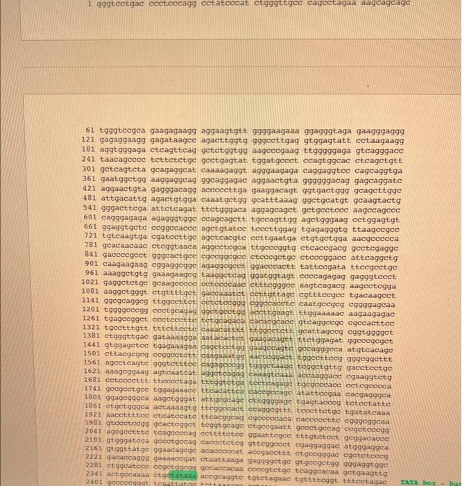 2. Highlight in LIGHT YELLOW color the DNA sequences | Chegg.com