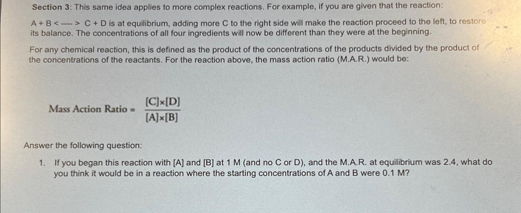 Solved Section 3: This same idea applies to more complex | Chegg.com