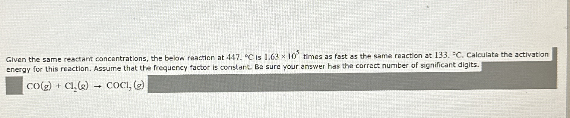 Solved Given the same reactant concentrations, the below | Chegg.com
