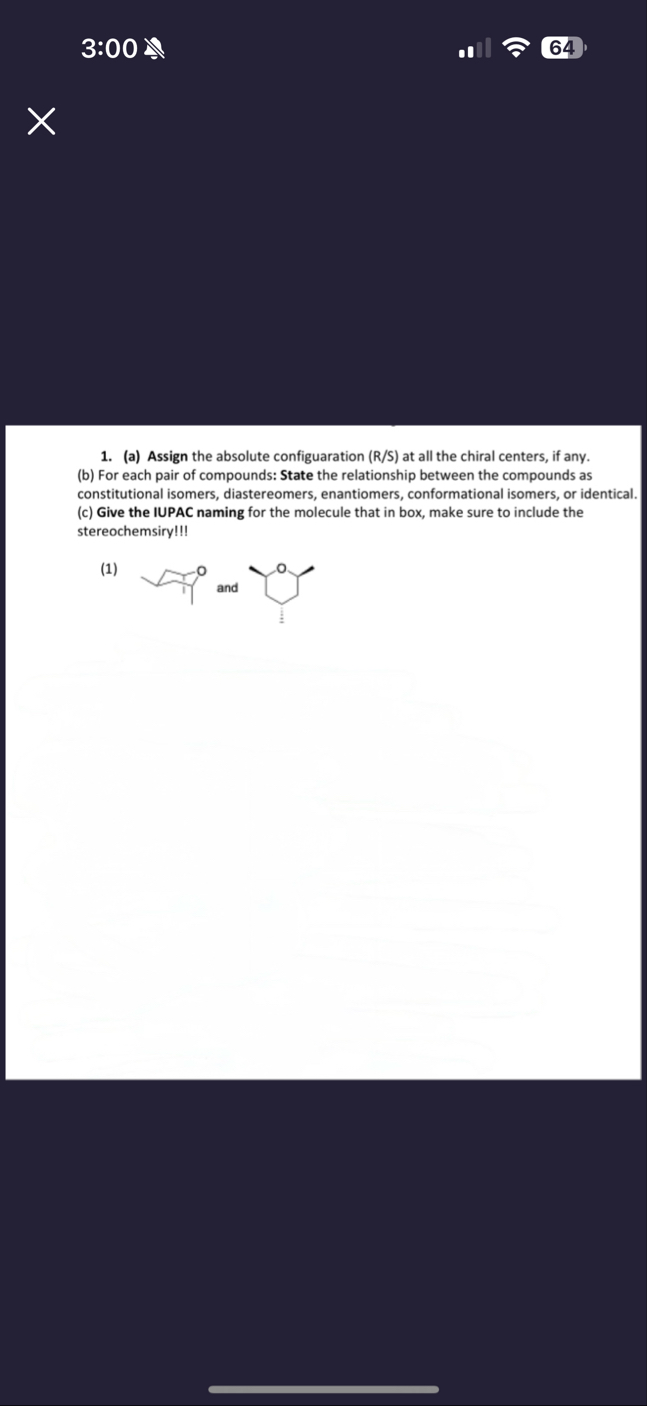 Solved (a) ﻿Assign the absolute configuaration (RS) ﻿at all | Chegg.com