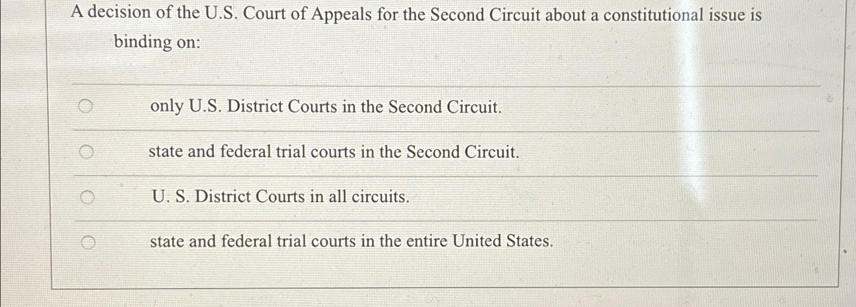 Solved A decision of the U.S. ﻿Court of Appeals for the | Chegg.com