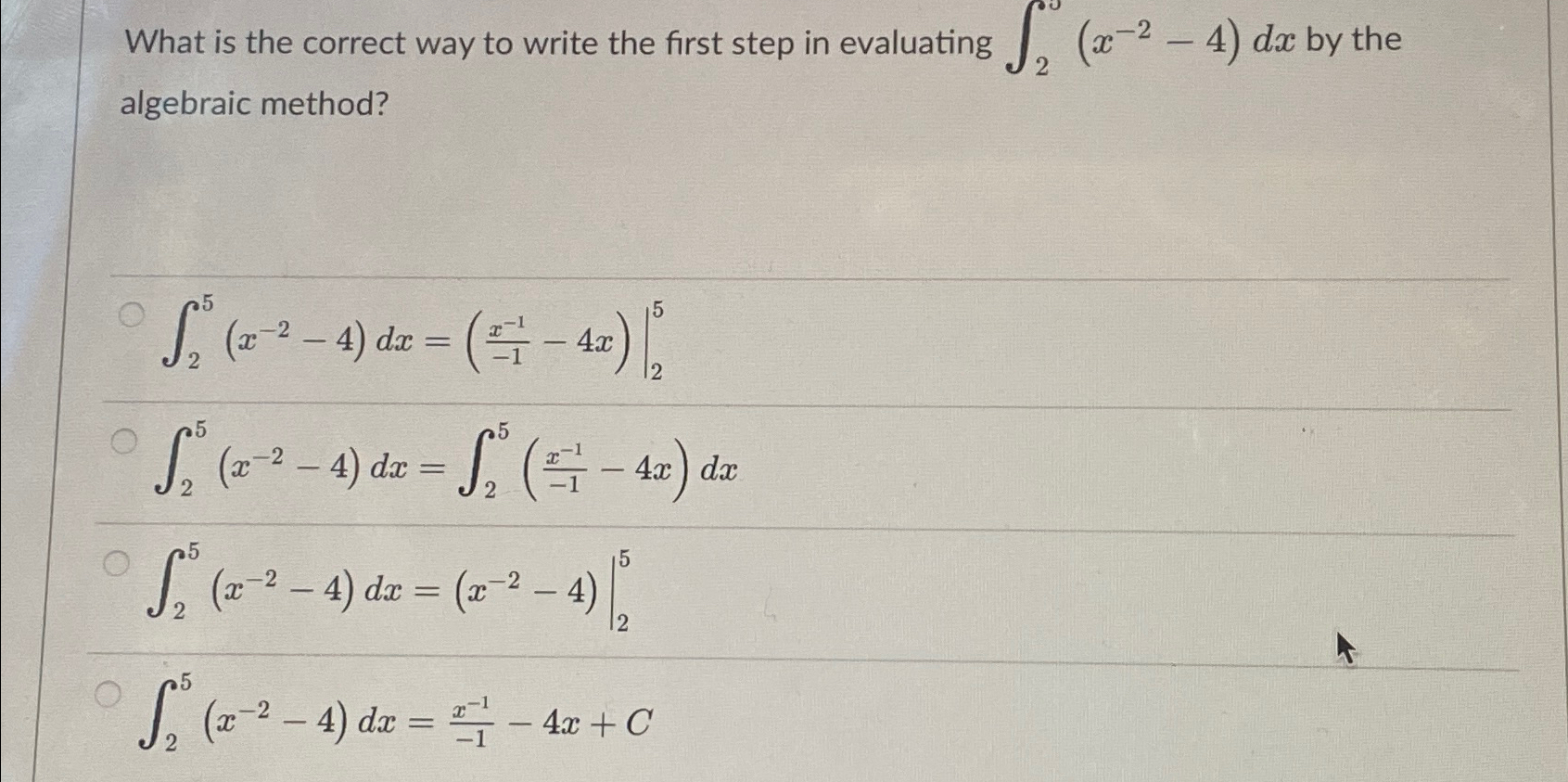 Solved What is the correct way to write the first step in | Chegg.com