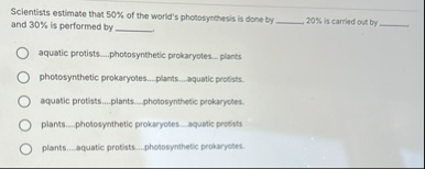 Solved Scientists estimate that 50% ﻿of the world's | Chegg.com