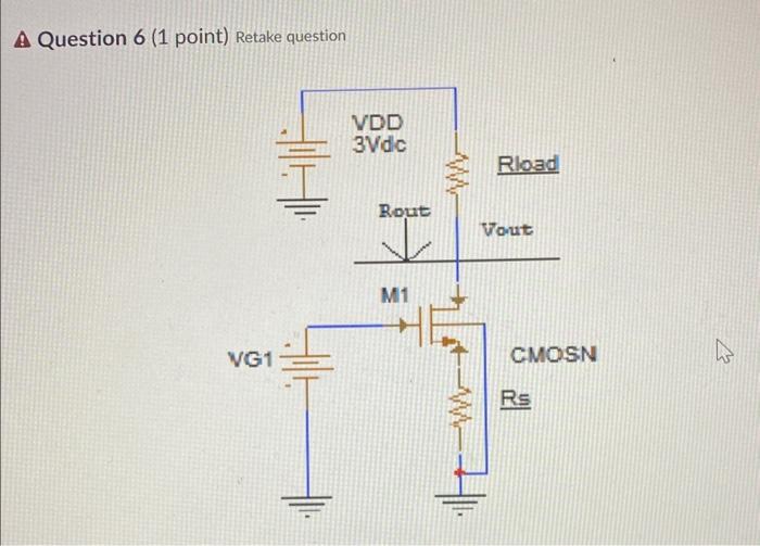 Solved Estimate the minimum output voltage of the NMOS | Chegg.com