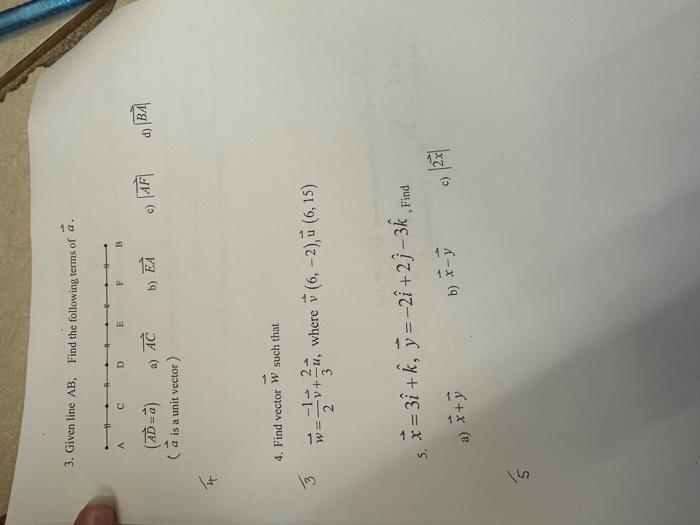 Solved 3. Given line AB, Find the following terms of a. | Chegg.com