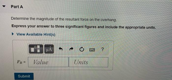 Solved The 6-m-wide overhang is in the form of a parabola, | Chegg.com
