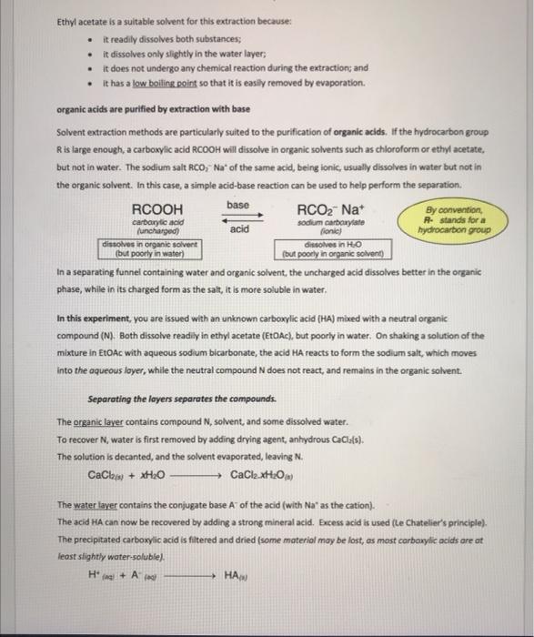 Solved 1. In general, how can the organic and aqueous layers | Chegg.com