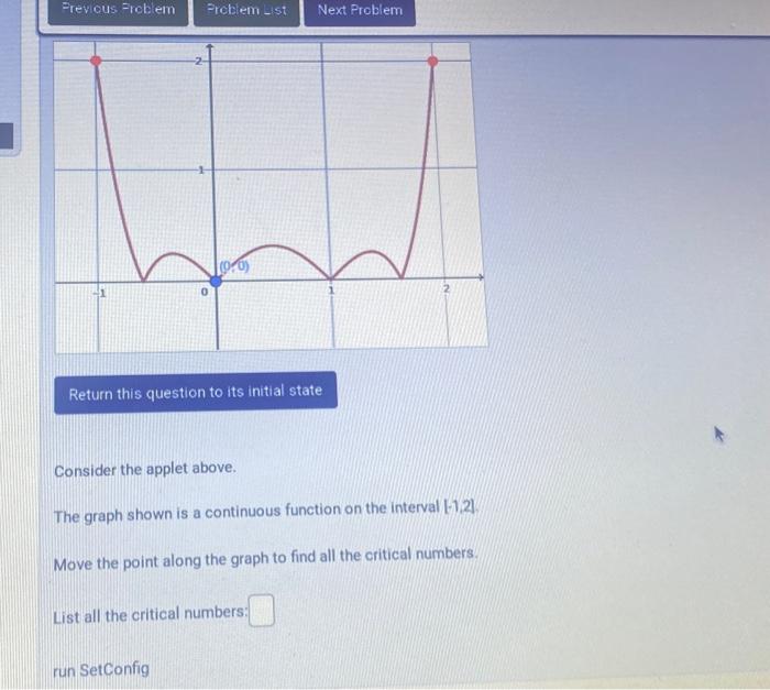 Consider the applet above. The graph shown is a | Chegg.com