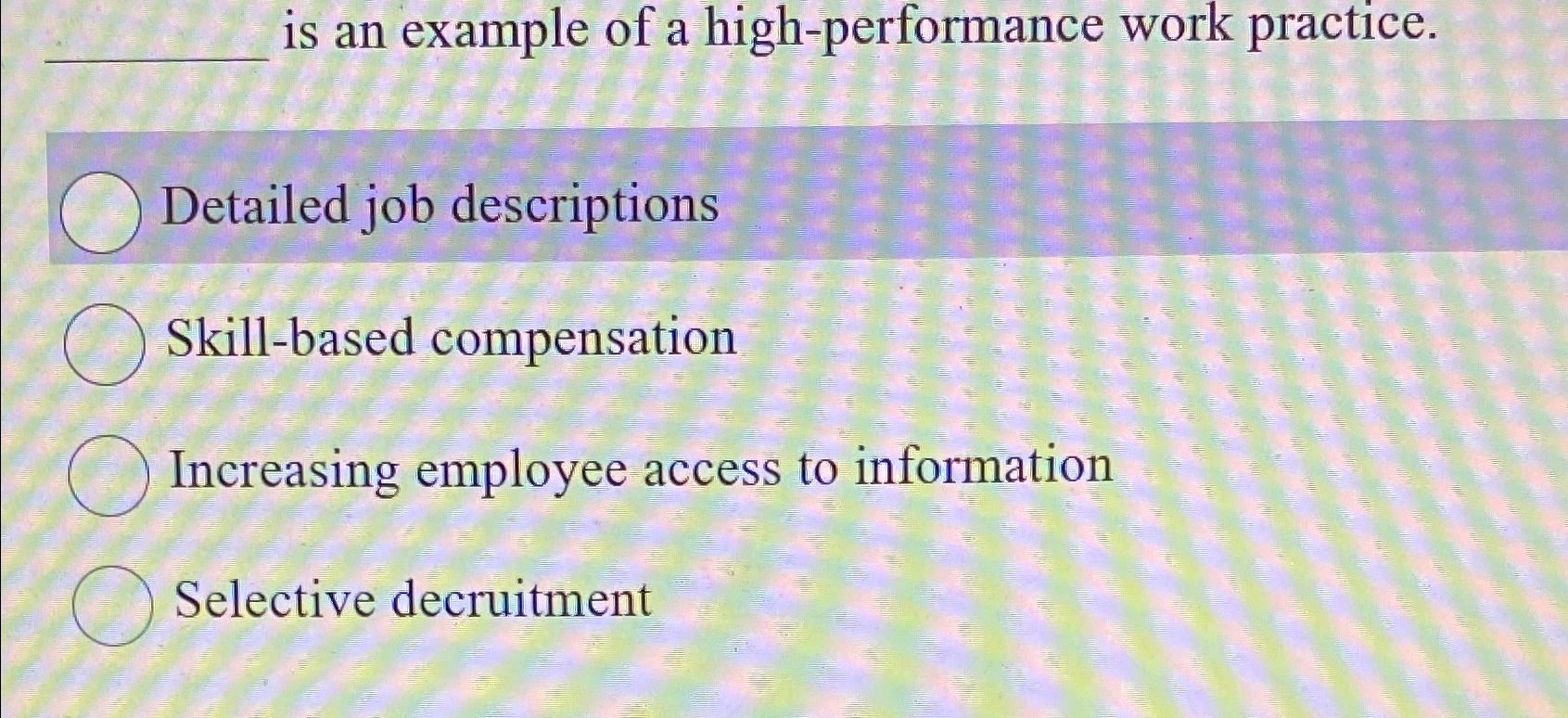Solved is an example of a high-performance work | Chegg.com
