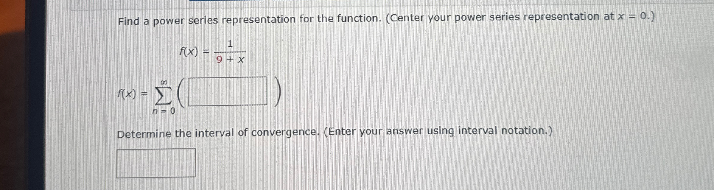 Solved Find a power series representation for the function. | Chegg.com