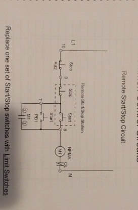 Solved Remote Start/Stop Circuit 1Replace one set of Start | Chegg.com