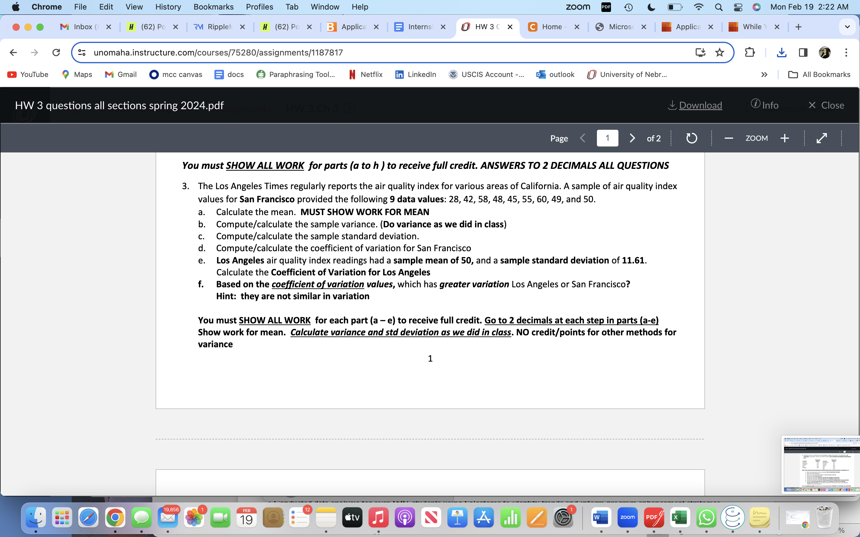 Solved You must SHOW ALL WORK for parts (a to h ) ﻿to | Chegg.com