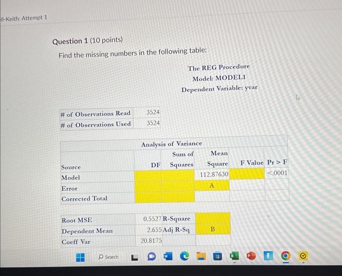 Find the missing numbers in the following table:Put | Chegg.com