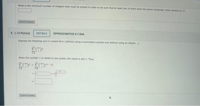 Solved What is the minimum number of integers that must be | Chegg.com
