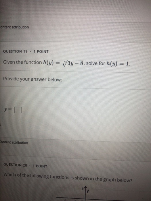 Solved ontent attribution QUESTION 19 1 POINT Given the | Chegg.com