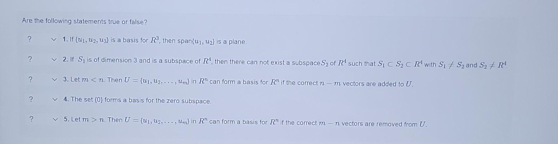 Solved Are the following statements true or | Chegg.com